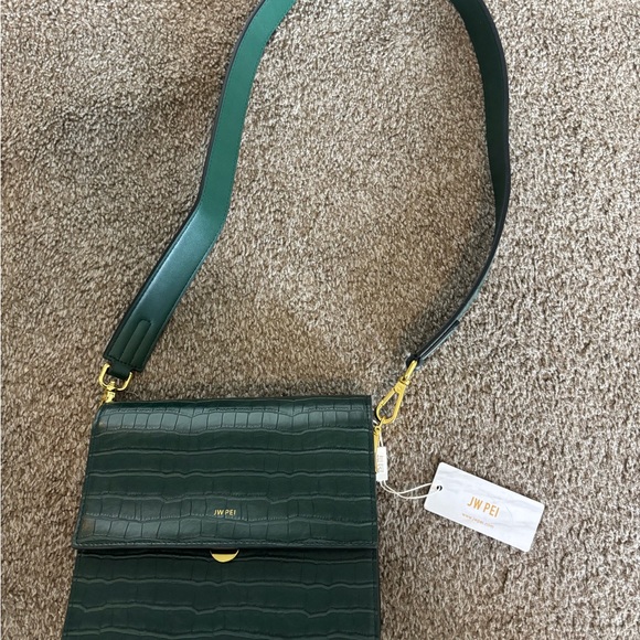 JW PEI | Bags | Elegant Jw Pei Green Leather Shoulder Bag | Poshmark